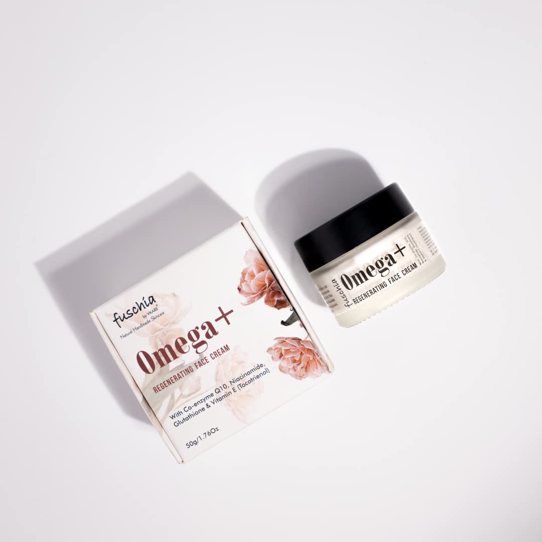 Fuschia Omega+ Regenerating Face Cream with 5 potent Antioxidants - Om