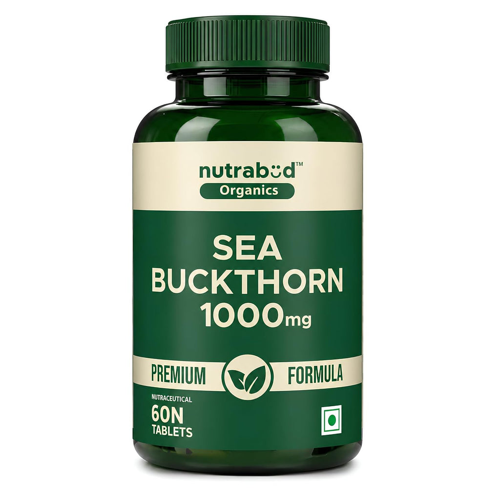 Nutrabud Organics Sea Buckthorn Berry Powder 1000mg - 60 Veg Tablets