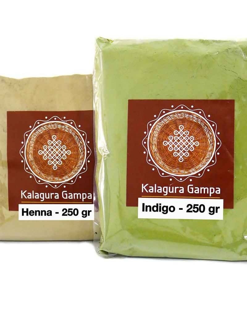 Kalagura Gampa Henna Leaves Powder And Indigo Leaves PowderÂ Combo